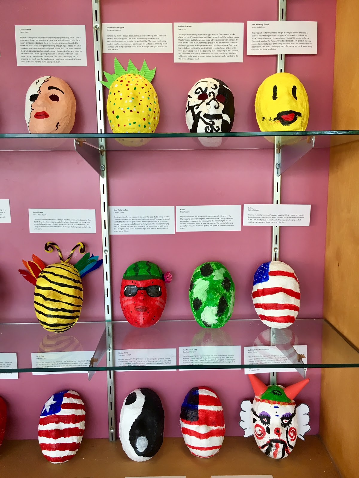 Art at Hosmer: Plaster Masks