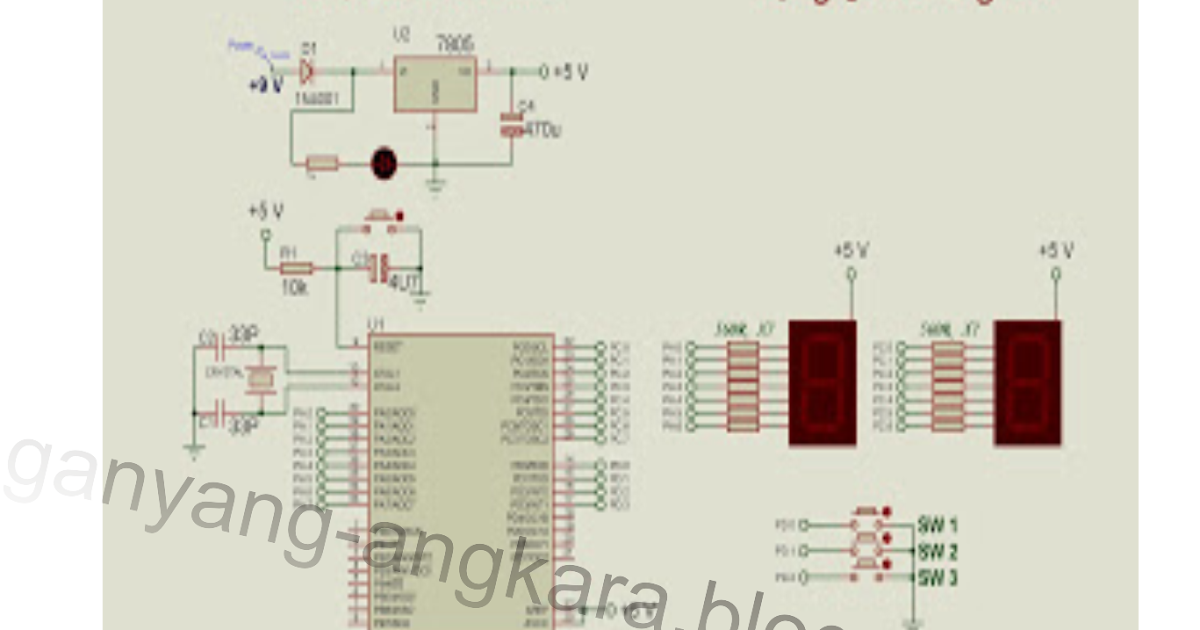 Membuat Program Counter 7-Segmen Atmega16