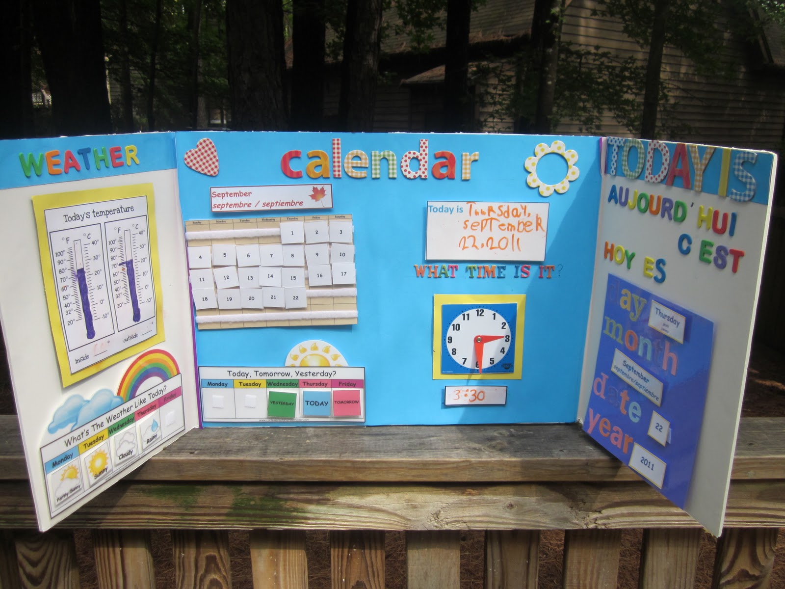 A Lifestyle of Learning: Calendar and weather board