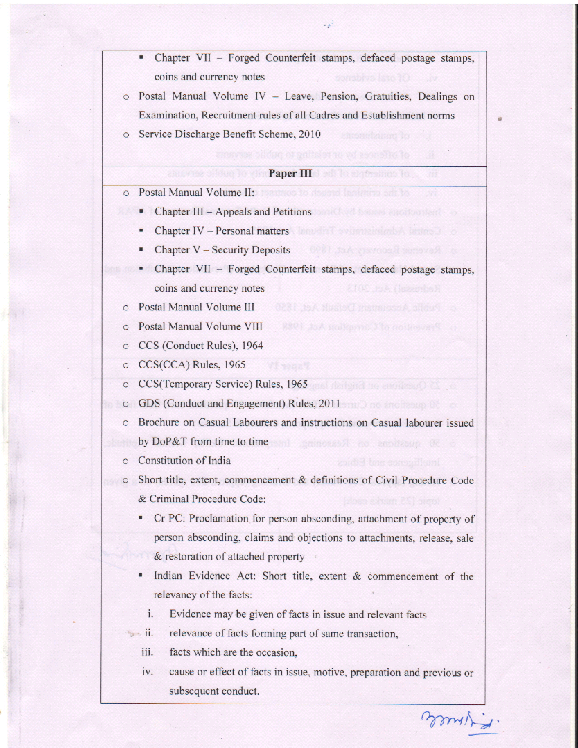 Revision of Pattern & Syllabus for LDCE for the post of Inspector Posts ...