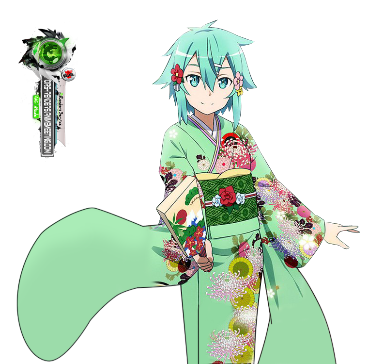 Sword Art Online:Sinon Mega Cute Kimono New Year Render | ORS Anime Renders