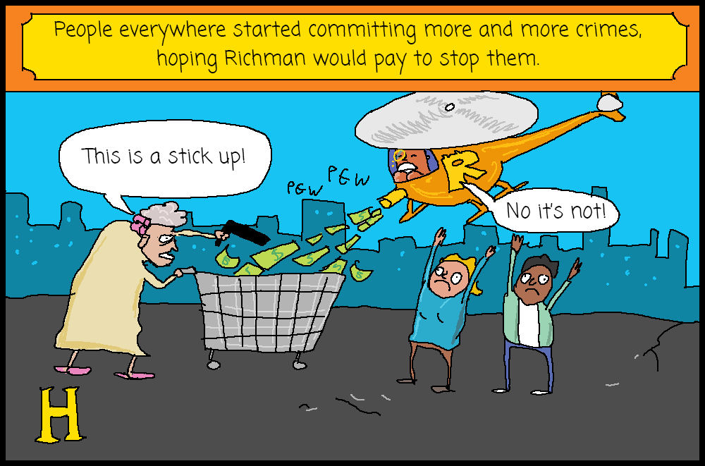 Richman: The World's Richest Superhero. A Web Comic by Jeff Nitzberg