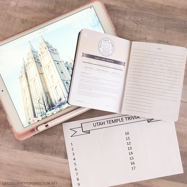 Life's Journey To Perfection: Young Women Temple Activity Idea