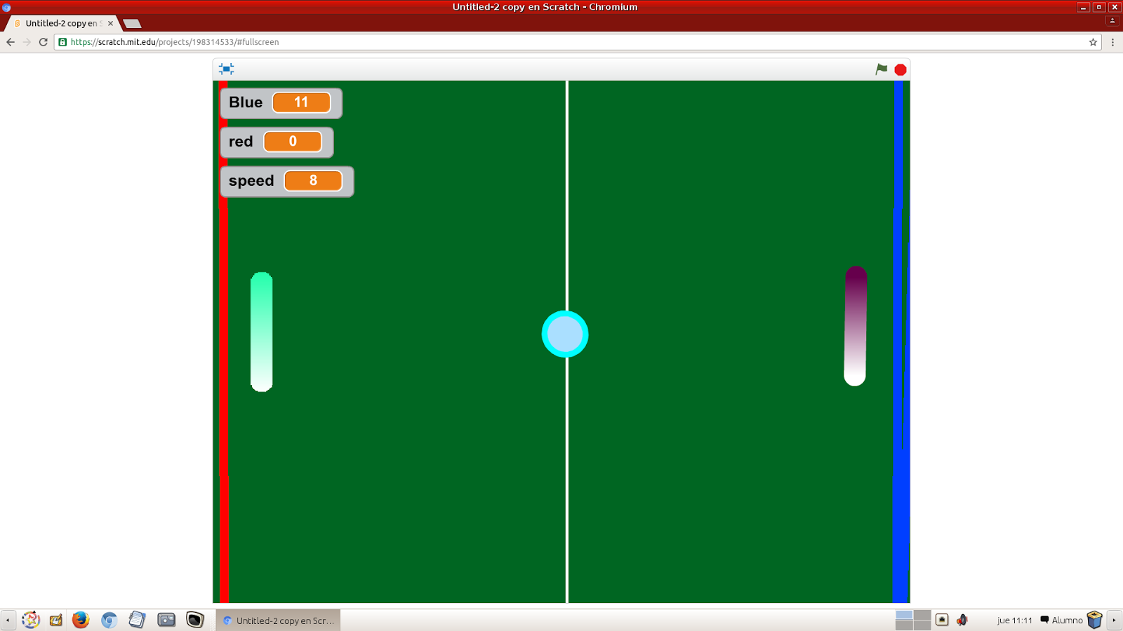 María García Expósito: Videojuego de tenis hecho con Scratch