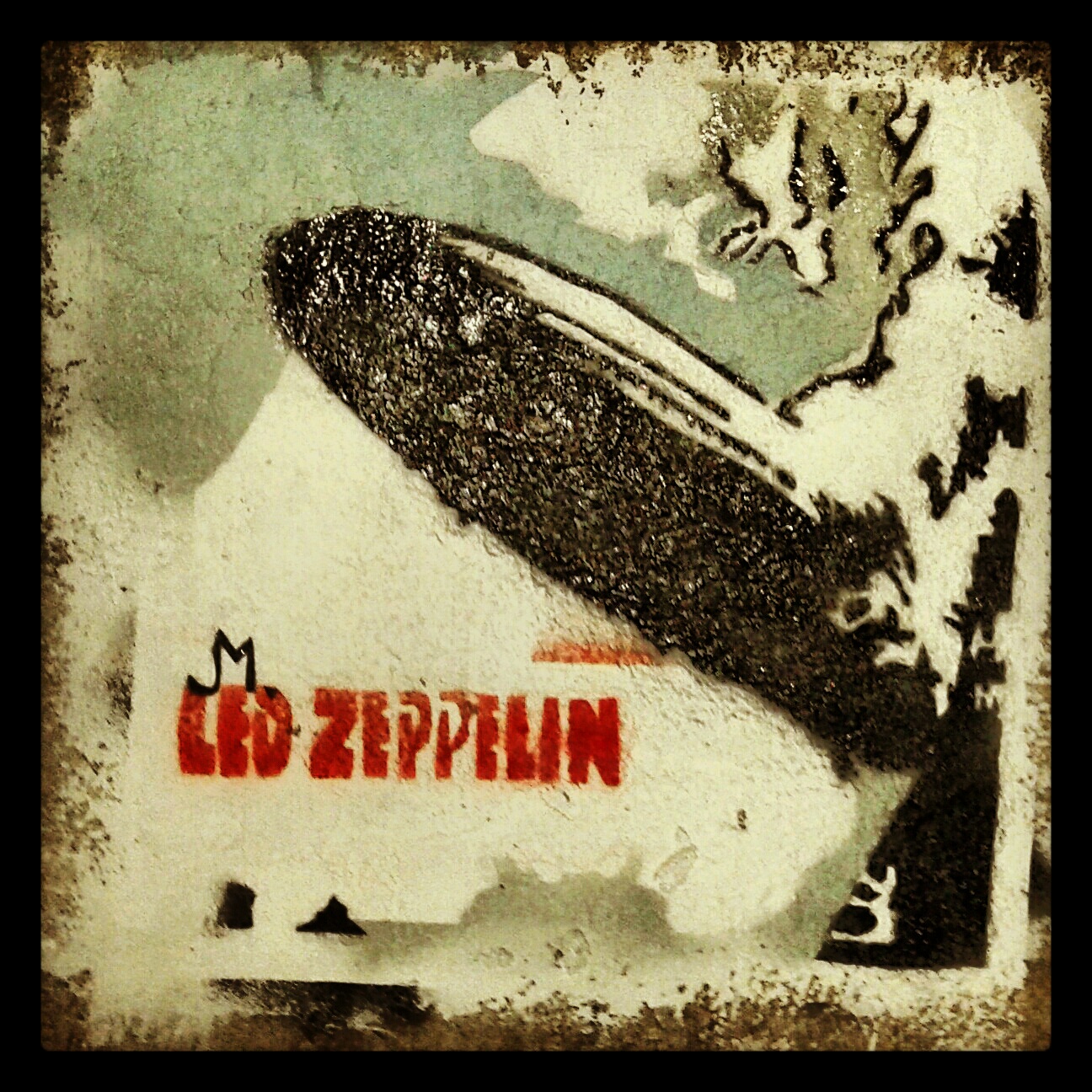 Cartoon Neros: Led Zeppelin stencil.