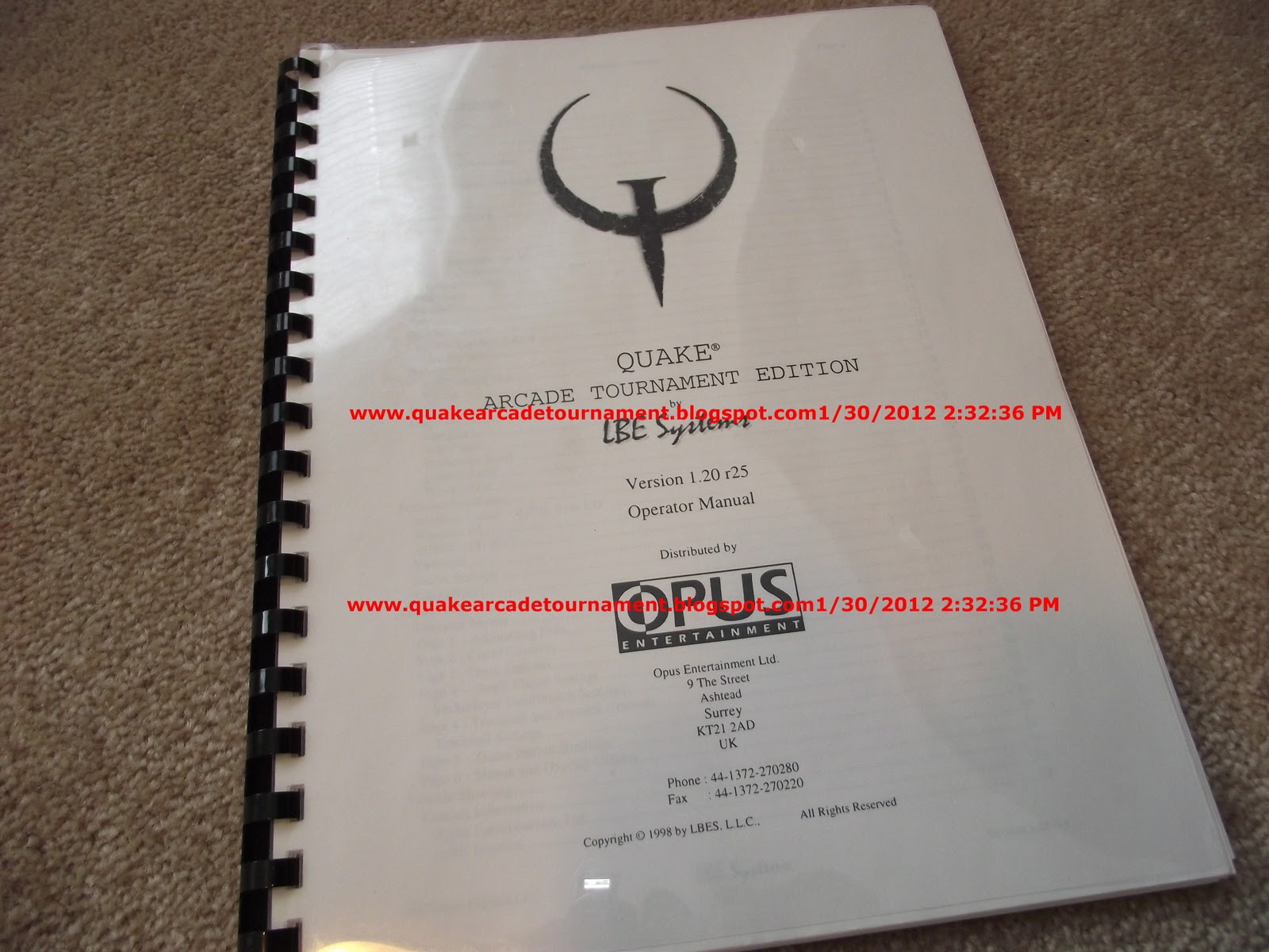 QUAKE : Arcade Tournament Edition: Excerpts from Actual ATE setup ...