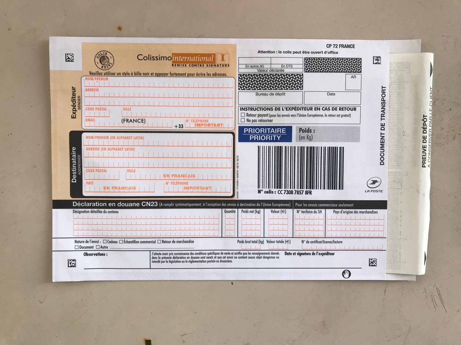 Expdition En Colissimo Expert International