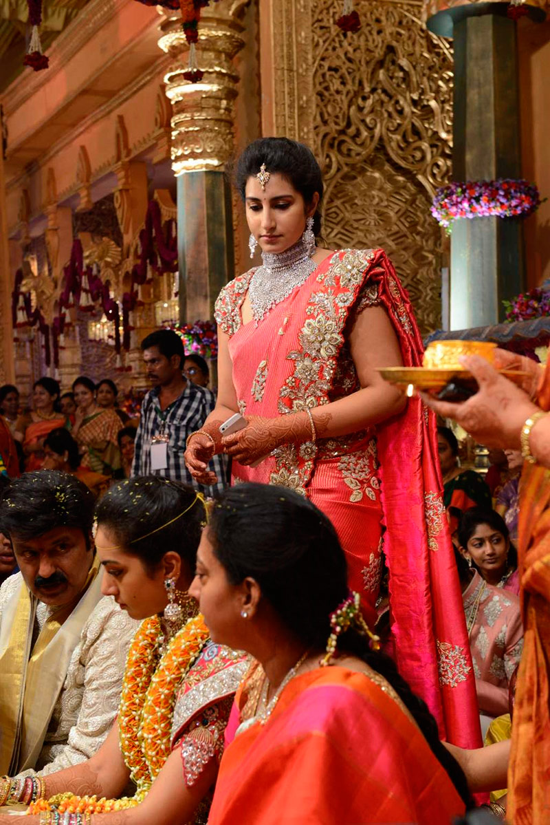 Nara Brahmini Gorgeous Pics at Sribharat Tejaswini Marriage