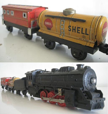 TOKO ANTIEK RETRO: VINTAGE UNIQUE TRAIN SET TIN TOYS ERA 60's ...