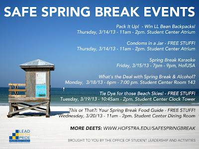 Hofstra Student Life: Safe Spring Break!