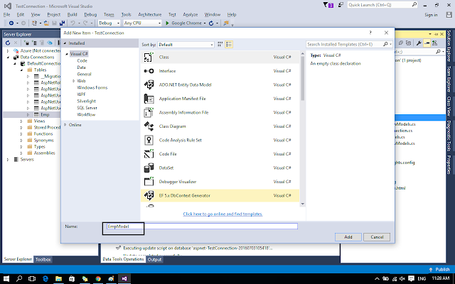 Database Connectivity In Mvc Using Entity Framework Dbcontext Mvc Arena Asp