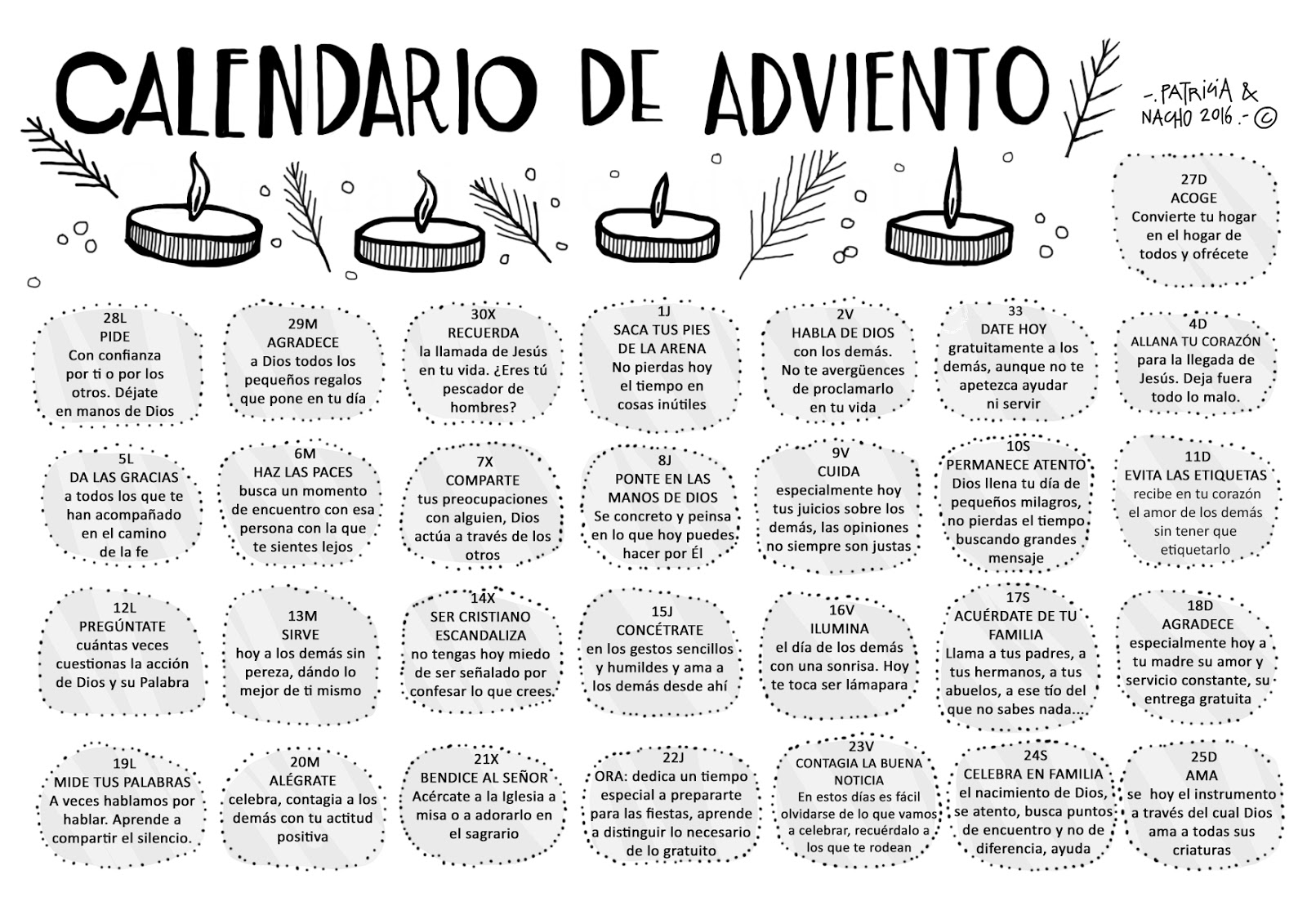La Catequesis (El blog de Sandra): Calendarios de Adviento 2016 para ...
