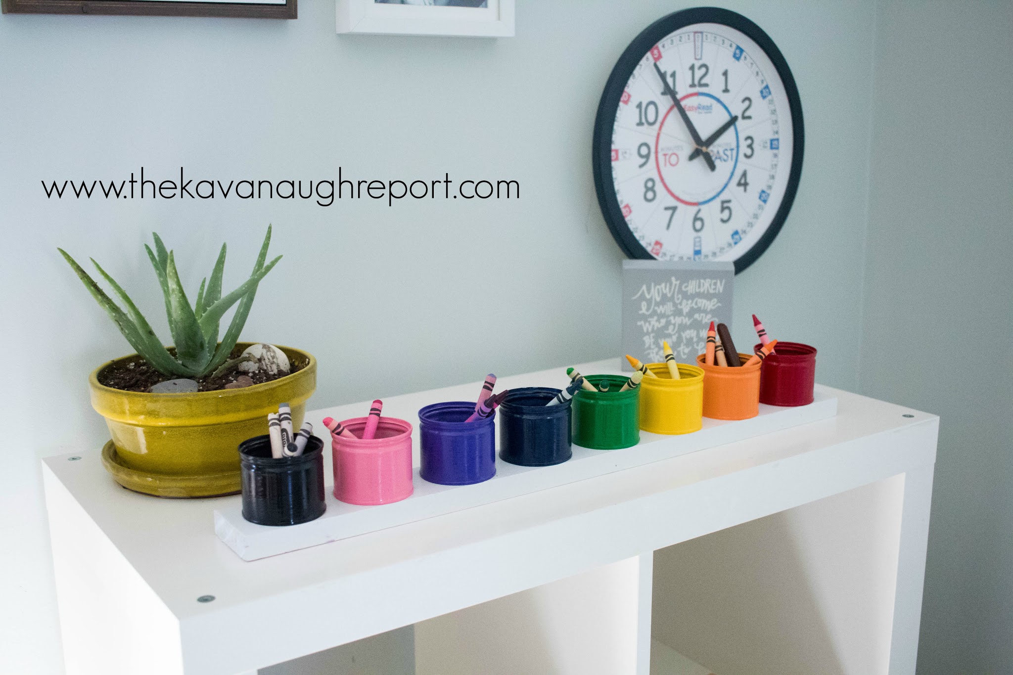 DIY Montessori Color Sorting Crayon Storage