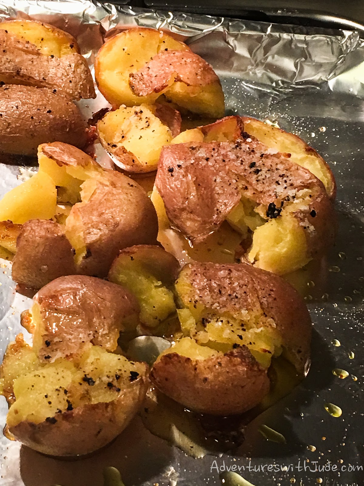 Adventures with Jude: Garlic Smashed Spuds (H is for Hot Potato)