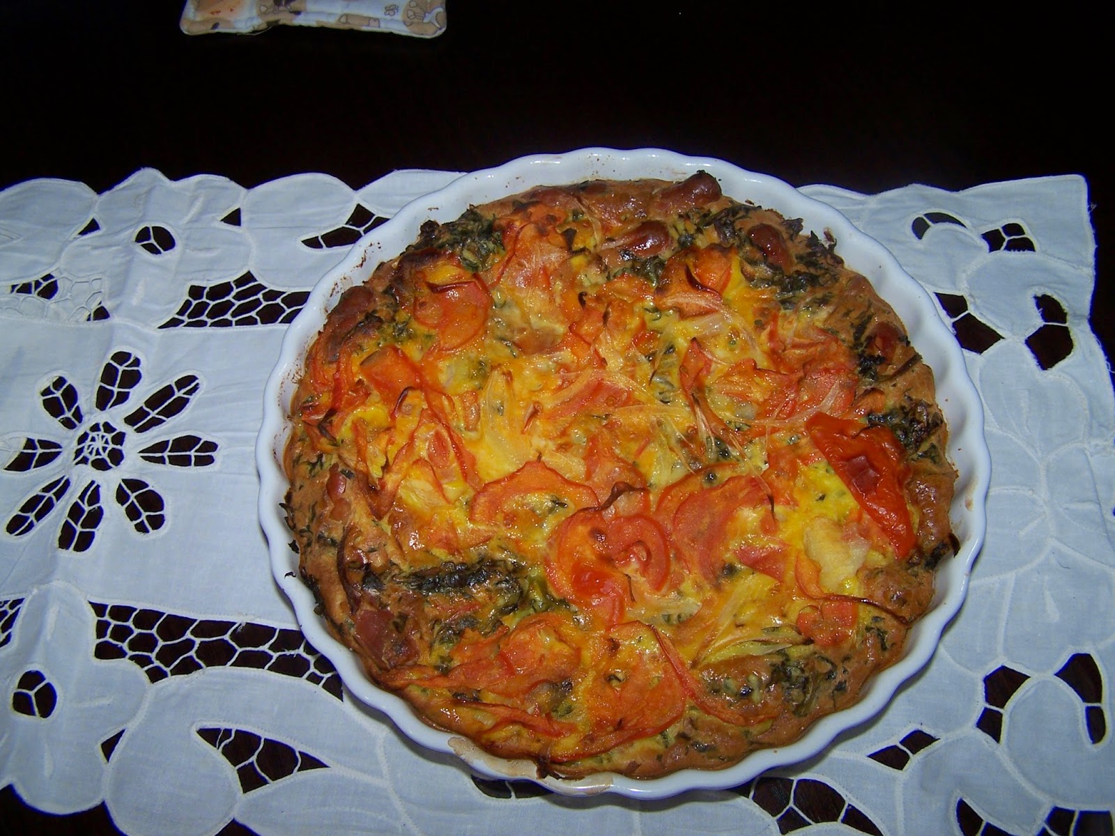 Tarte salgada, sem massa