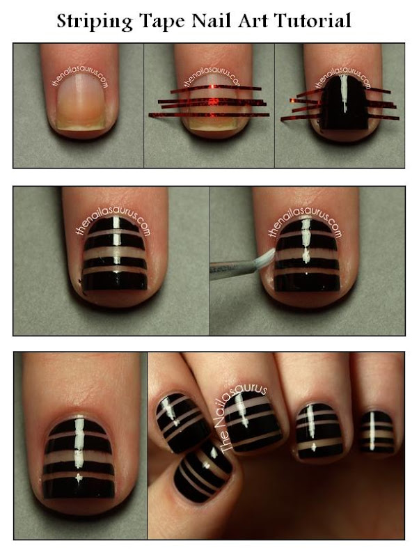 Manicure Tutorials: Striping Tape Nail Art Tutorial
