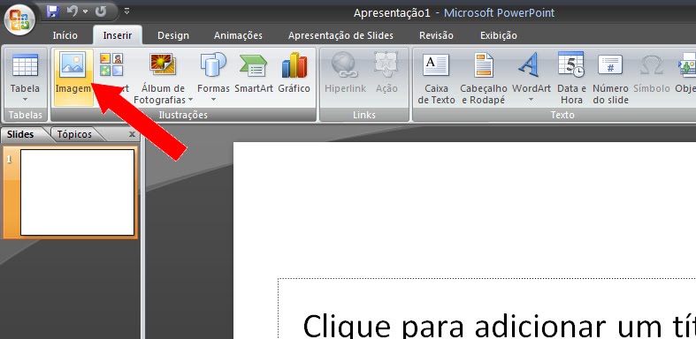 Tecla Ti: Inserir e Formatar Imagens PowerPoint