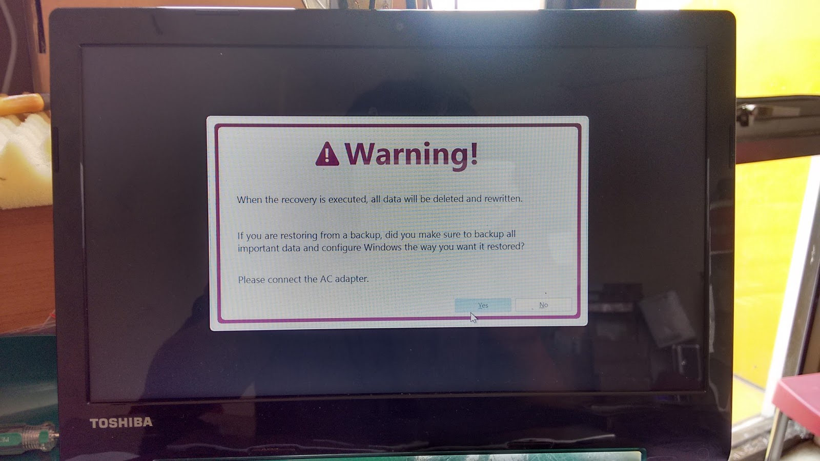 Daftar Kode Error Recovery Laptop Toshiba - Service Laptop Jogja