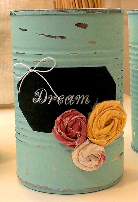 Dicas para reaproveitar latas | A casa eh sua - Decoração sem pesar o bolso