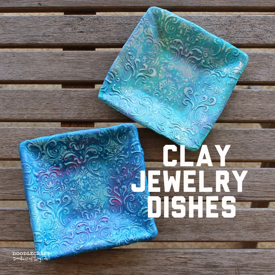 Damask Polymer Clay Jewelry Dishes!