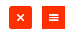 Onclick Change Mobile menu three bar icon to close icon using css and jquery