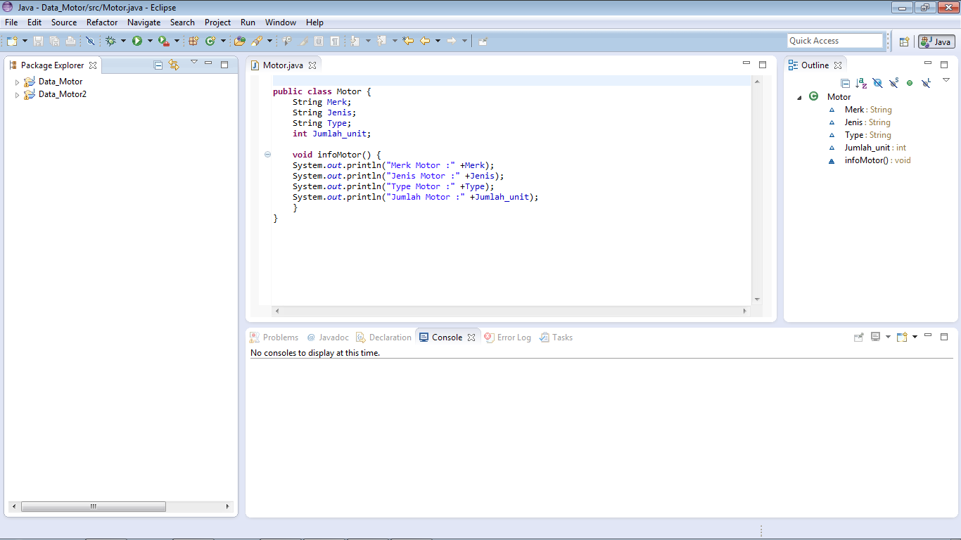 Program Java Memulai Eclipse dan Contoh Program