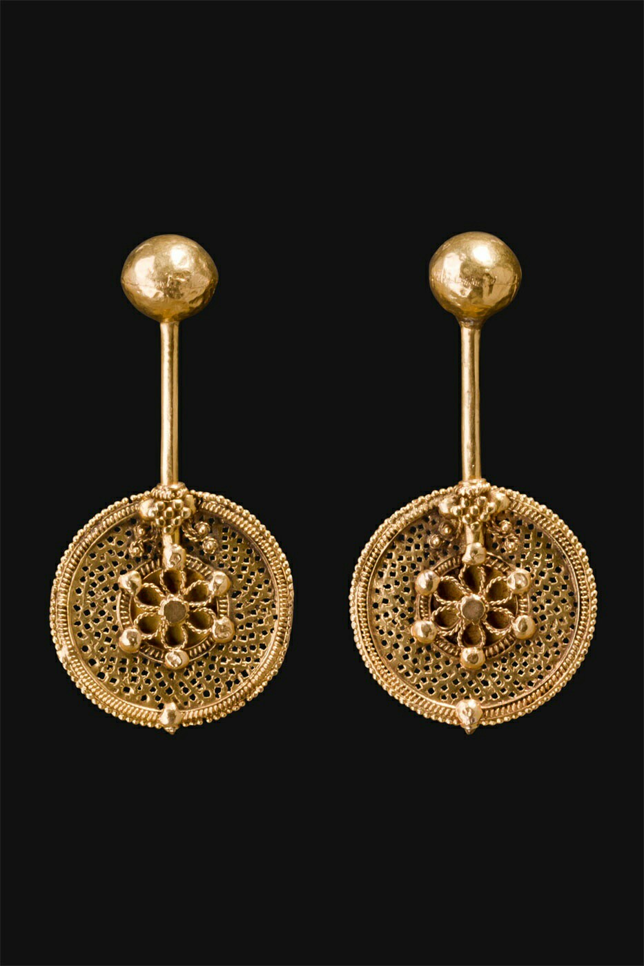Designer gold earrings