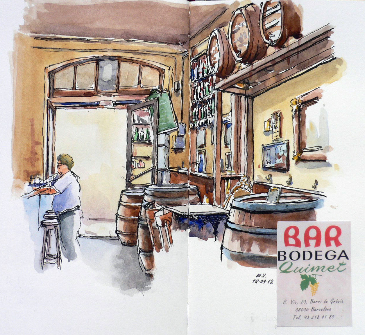 Urban Sketchers Spain. El mundo dibujo a dibujo.: Bar Bodega Quimet ...