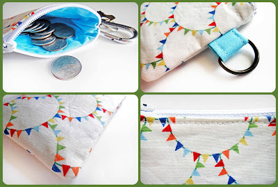 The Gilded Hare: zippered keychain clutch