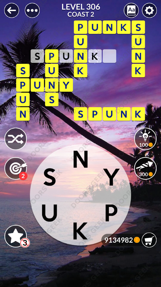 Wordscapes Level 306 Answers ~ Doors Geek