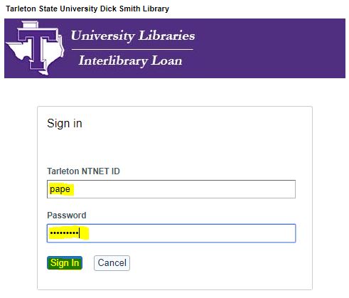 Library Online Lounge - Tarleton Libraries: Interlibrary Loans