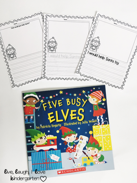 Don't have this book? Any book with elves helping Santa will work perfect!