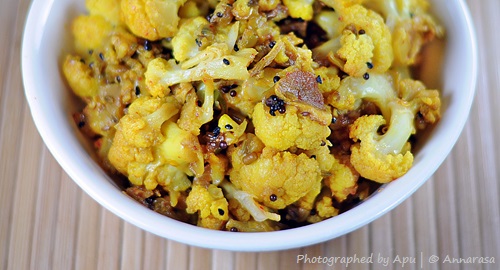 Annarasa ~ Essence of Food: Phool Gobhi ki Bhaji | Cauliflower Saute