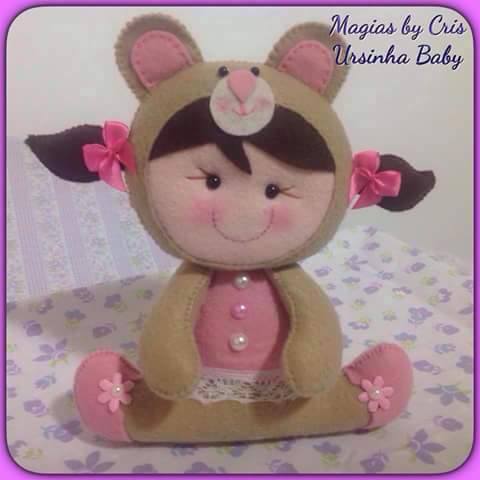 Ursinhos baby em feltro - Ver e Fazer