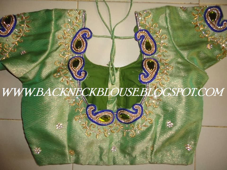 BACK NECK BLOUSE READY MADE AND CUSTOMIZED DESIGNER BLOUSE WITH BLOUSE ...