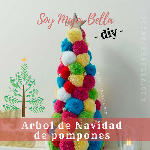 Árbol de Navidad en pompones - DIY
