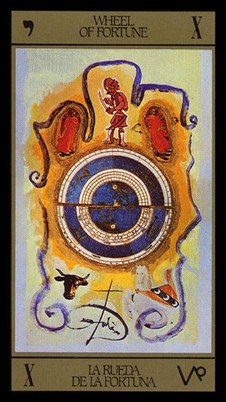 TAROT (TAROTISTIC@): LA RUEDA DE LA FORTUNA (TAROT UNIVERSAL SALVADOR DALÍ)