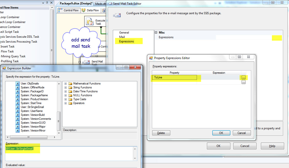 Another Bi And Programming Blog Jason Yousef Ssis Send E Mail From A