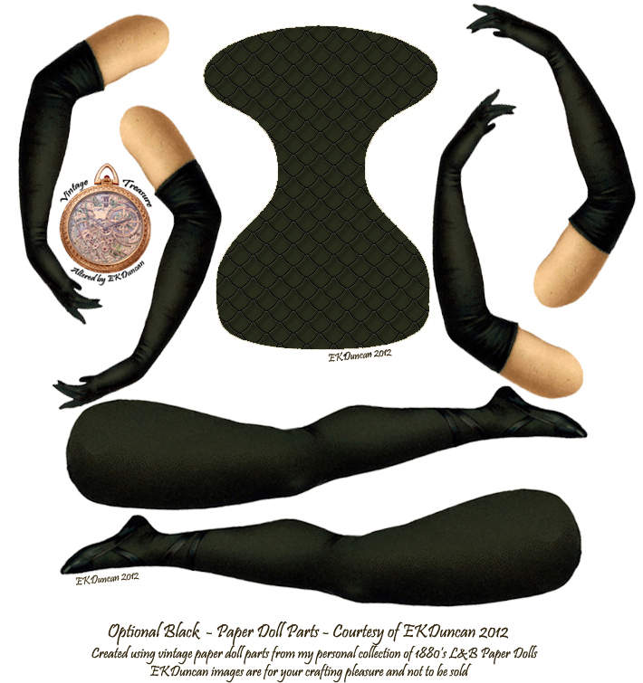 EKDuncan - My Fanciful Muse: Halloween Gothic look for L&B Paper Dolls ...