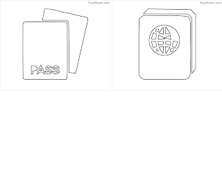 Four Coloring: Free printable Passport coloring pages for kids