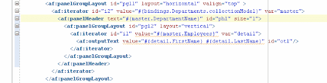 ADF Specialists Blog: Using af:Iterator with master/detail to display data in custom layouts