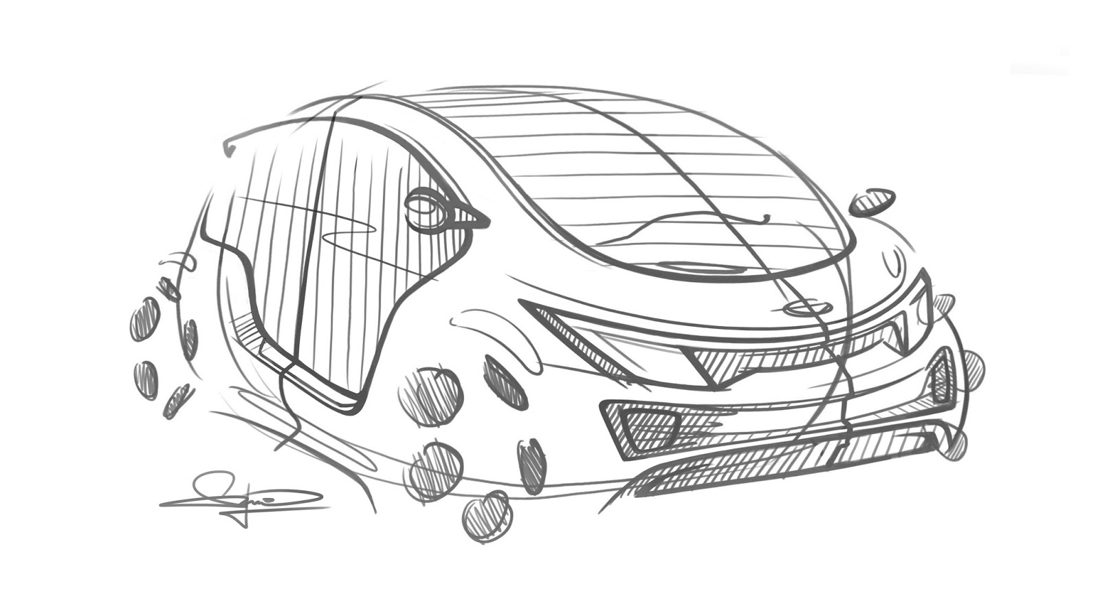 Simon Larsson - Sketchwall: Small Car Facelift/Redesign Step by Step ...