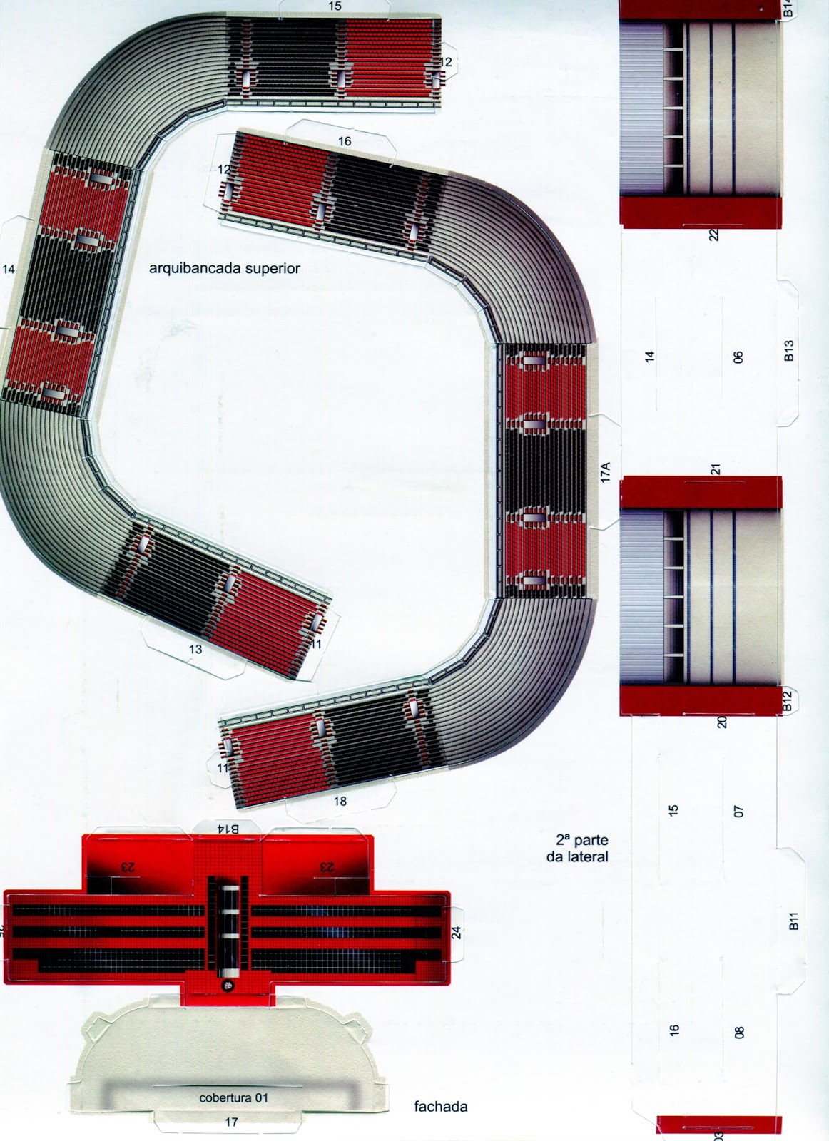 Mundo Miniatura: Papercraft Arena da Baixada - Atlético Paranaense.