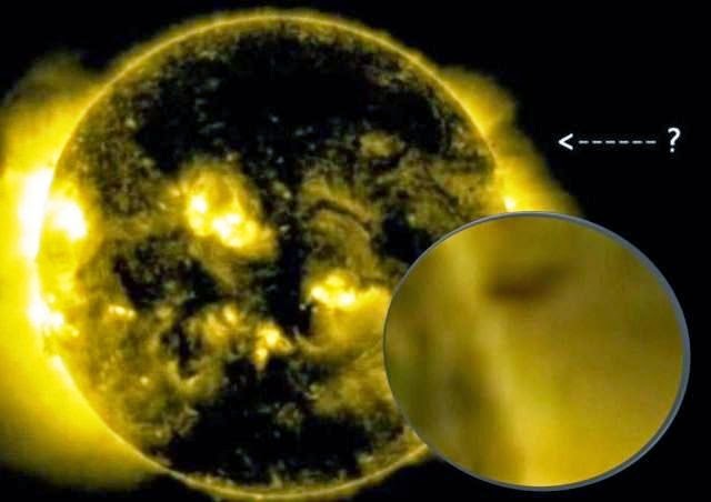 Triangular Shaped Object Near The Sun - June 29, 2014