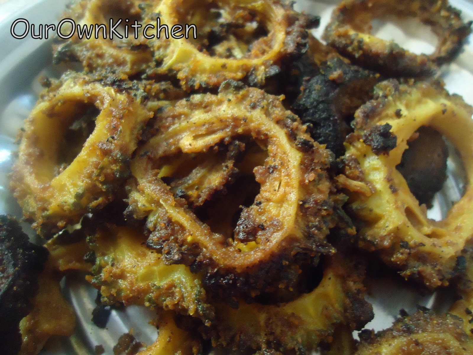 Pagarkai/Bitter gourd Varuval | Our Own Kitchen