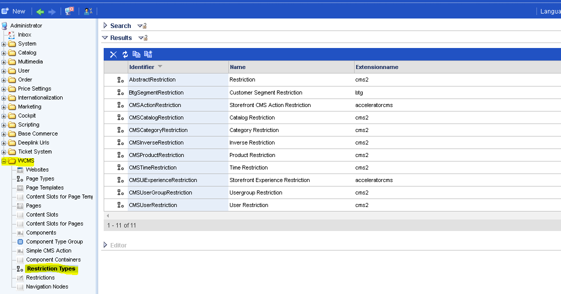 Learn Hybris: Apply/Add restrictions on a component