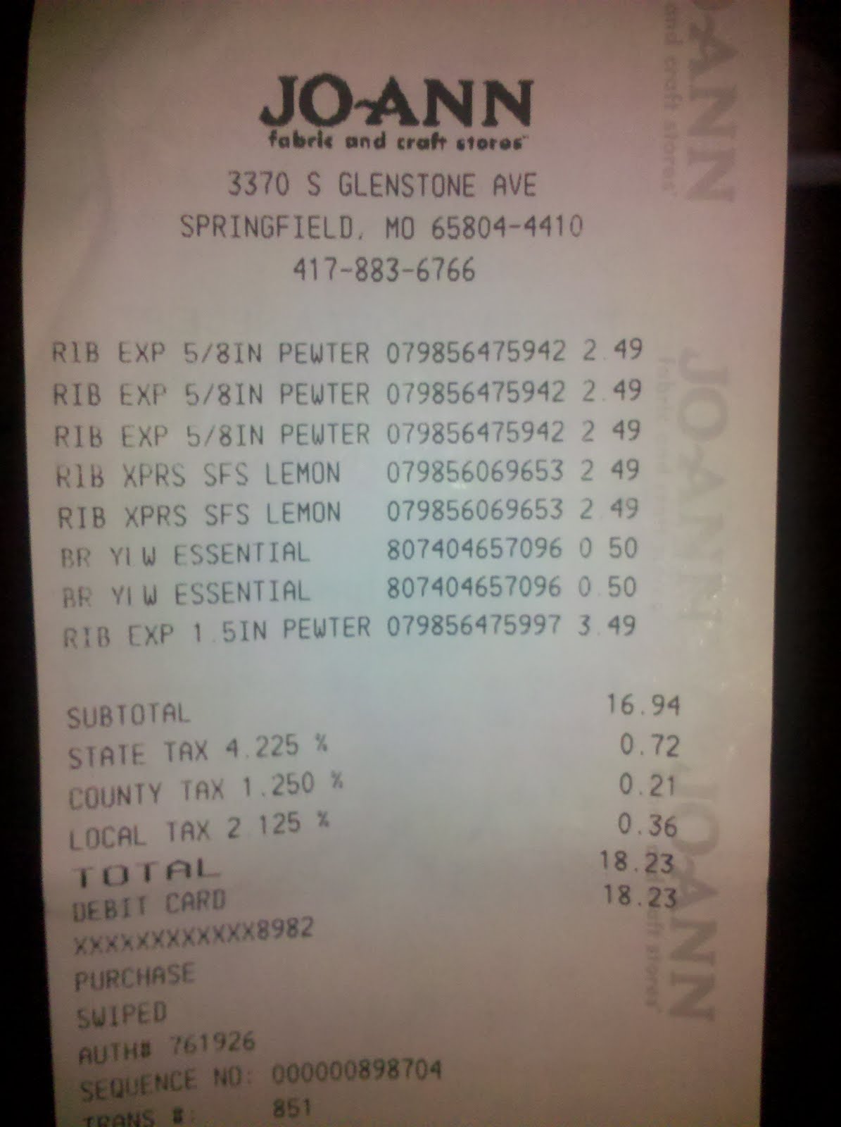 Musings of a Mrs.: Jo-Ann Fabrics Trip :)