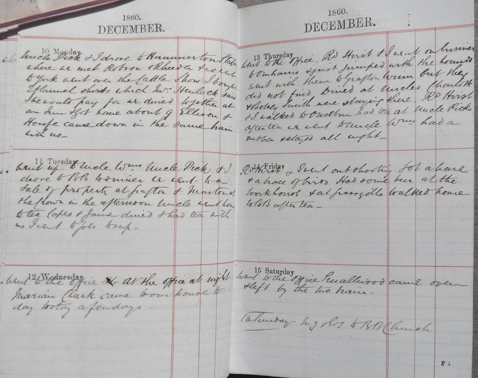 North Yorkshire History: John Richard Stubbs' diary for 1860