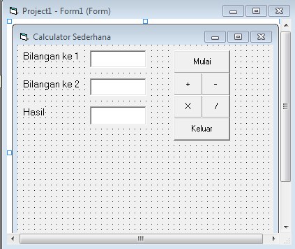 Blog Gharies: Membuat Calculator Sederhana di Visual Basic 6