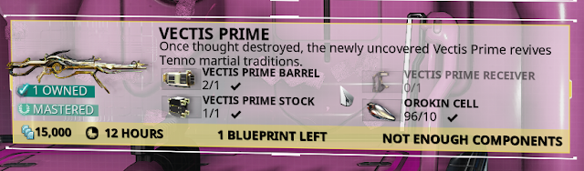 Ackbar's Tenno Report: Review: Vectis Prime (U23.10.8)